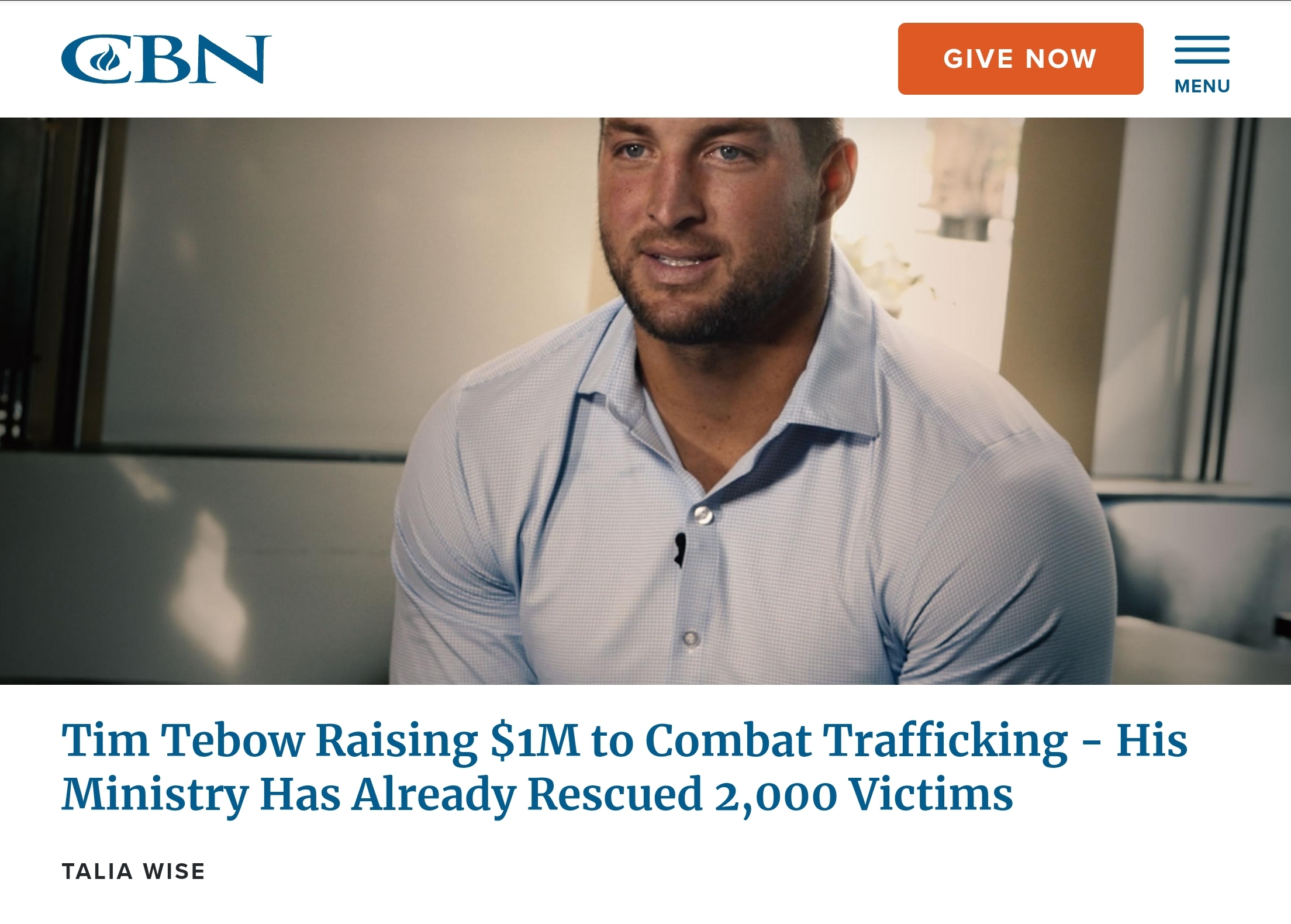 Tim Tebow vs Human Trafficking – 1love1god.com